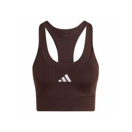 adidas Performance Sport-BH 'ADI365' Damen Gr&ouml;&szlig;e M kastanienbraun / wei&szlig;