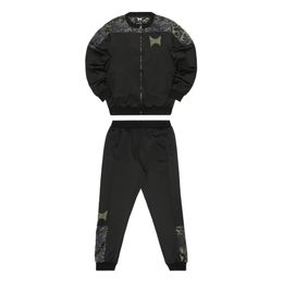 Tapout Trainingsanzug 'Roots Taptrack' Herren Gr&ouml;&szlig;e L dunkelblau / gr&uuml;n / schwarz