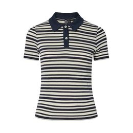 Pieces Poloshirt 'PCJessie' Damen Gr&ouml;&szlig;e XL marine / wei&szlig;