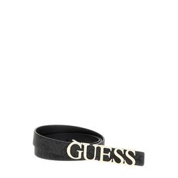 Guess G&uuml;rtel 'MERIDIAN NOT ADJ PANT BELT' Damen Gr&ouml;&szlig;e 95 gold / anthrazit / schwarz