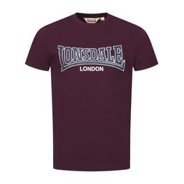 Lonsdale T-Shirt 'Dukinfield' Herren Gr&ouml;&szlig;e M marine / bordeaux / wei&szlig;