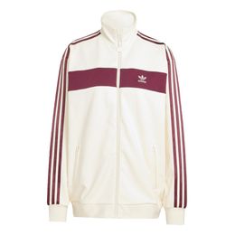 adidas originals Sweatjacke 'Colorblock Track' Damen Gr&ouml;&szlig;e XL/XXL weinrot / wei&szlig;