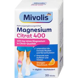 Mivolis Magnesium Citrat 400 Granulat Sticks 20 St
