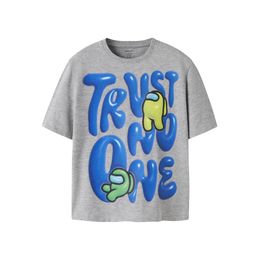 NAME IT Shirt 'Among Us' boy size 122/128 Blue / Grey / Green / Black