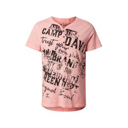 CAMP DAVID T-Shirt Herren Gr&ouml;&szlig;e XL lachs / schwarz