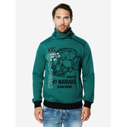 Koroshi Sweatshirt Herren Gr&ouml;&szlig;e L tanne / schwarz / wei&szlig;