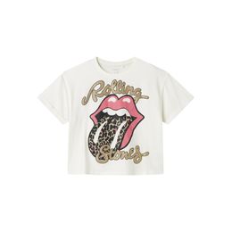 name it T-Shirt 'Rolling Stones' M&auml;dchen Gr&ouml;&szlig;e 146/152 gold / pink / schwarz / wei&szlig;