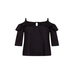 ABOUT YOU Curvy Bluse 'Jeanette' Damen Gr&ouml;&szlig;e 4XL hellblau / wei&szlig;