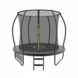 Juskys Trampolin SkyBounce S &Oslash; 228 cm &ndash; Gartentrampolin mit PowerSpring Sprungfedern & Leiter