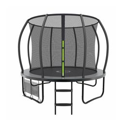 Juskys Trampolin SkyBounce M &Oslash; 305 cm &ndash; Gartentrampolin mit PowerSpring Sprungfedern & Leiter
