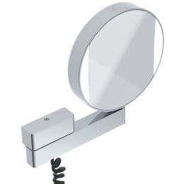 Emco LED Rasier- und Kosmetikspiegel 109506018 3- und 7-fach Vergr&ouml;&szlig;erung, LED Beleuchtung, chrom, mit Spiralkabel/Stecker