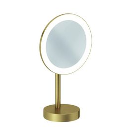 Kludi VELA R LED-Kosmetikspiegel 58995N0F Vergr&ouml;&szlig;erung 3-fach, freistehend, brushed gold