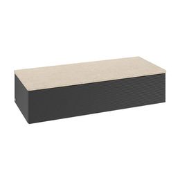 Villeroy & Boch Villeroy und Boch Antao Sideboard L41103PD 120x26,8x50cm, Waschbeckenplattenfarbe botticino, black matt lacquer