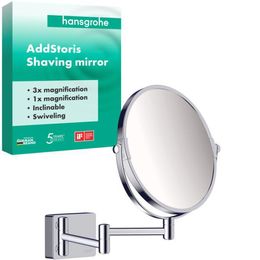 Hansgrohe AddStoris Rasierspiegel 41791000 1-fach und 3-fach Vergr&ouml;&szlig;erung, Wandmontage, chrom