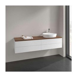 Villeroy & Boch Villeroy und Boch Antao Waschtisch-Unterschrank K27112MT 160x36x50cm, Waschbeckenplattenfarbe warm walnut, white matt lacquer