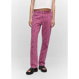 Mango Jeans 'Flora' Damen Gr&ouml;&szlig;e 25/26 taubenblau / fuchsia