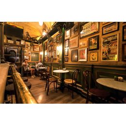 papermoon Fototapete "Restaurant, Bar, Tresen", B/L: 3,5m x 2,6m, Bahnen: 7 Stk., bunt, Schlafzimmer, Tapeten