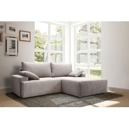 Ecksofa, B:240cm H:92cm T:177cm, beige, exxpo - SOFA FASHION, Wohnzimmer, Sofas, "Orinoko, aktuelles Design und hoher Sitzkomfort, L-Form", inkl.