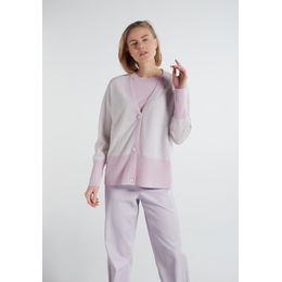Eterna Damen Cardiganlavender, Gr. XXXL, 30% Kaschmir, 70% Schurwolle, Strickjacken