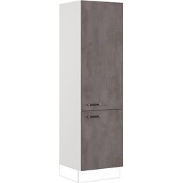 Seitenschrank IMPULS K&Uuml;CHEN, B:60cm H:205,1cm T:57,6cm, grau, Dekorfolie, Holzwerkstoff, K&uuml;che, Schr&auml;nke, ""Prag", Breite/H&ouml;he: 60/205,1 cm",