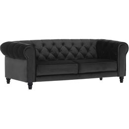 2,5-Sitzer GUTMANN FACTORY, B:195cm H:75cm T:90cm, schwarz, 100% Polyester, Sofas