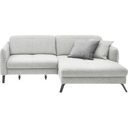 Ecksofa, B:259cm H:84cm T:167cm, silber, SET ONE BY Musterring, 100% Polyester, Wohnzimmer, Sofas, "SO 4400 V", wahlweise mit motorischer