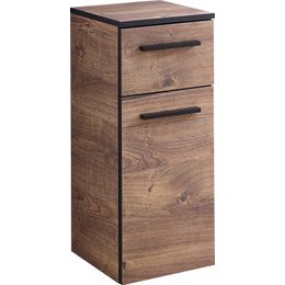 Unterschrank SAPHIR, B:30cm H:72cm T:33cm, braun, Spanplatte, Badezimmer, Schr&auml;nke, "Quickset 374 Badschrank, 1 T&uuml;r, 1 Schublade, inkl. T&uuml;rd&auml;mpfer",