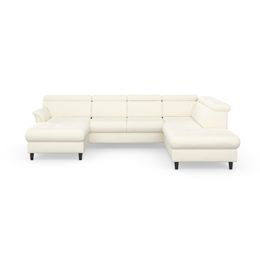 Sit & More Wohnlandschaft SIT & MORE, B:304cm T:216cm, beige, 98% Polyester, 2% Polyamid, Sofas, "Marano U-Form", inklusive Kopfteilverstellung, wahlweise mit