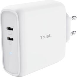 Trust USB-Ladeger&auml;t "Maxo Dual 65-W", B:2,9cm H:6,6cm T:6,4cm, wei&szlig;, Ladeger&auml;te