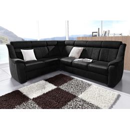 Sit & More Ecksofa SIT & MORE, B:261cm H:98cm T:211cm, schwarz, Altara Nubuck, Luxus-Microfaser (100% Polyester;PRIMABELLE-Microfaser, Luxus-Microfaser (100%