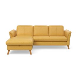 Sit & More Ecksofa SIT & MORE, B:245cm H:91cm T:178cm, gelb, 100% Polyester, Wohnzimmer, Sofas, "Romero L-Form", wahlweise mit oder ohne Relax-Funktion,