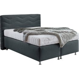 Boxspringbett, B:155cm L:210cm, grau, Westfalia Schlafkomfort, Bezug Bett: Microvelours (100% Polyester) oder Feinstruktur (100% Polyester);Bezug