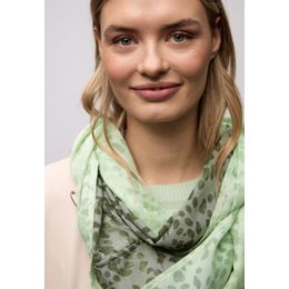 Street One Damen Schalbright pistachio, Stoff, 50% Polyester, 50% Viskose, Modet&uuml;cher, mit Animal Print
