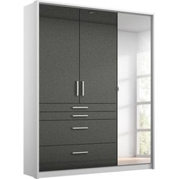 Dreht&uuml;renschrank Rauch, B:136cm H:197cm T:54cm, wei&szlig;, Holzwerkstoff, Schr&auml;nke, "Kleiderschrank Schrank Garderobe Garderobenschrank Topseller