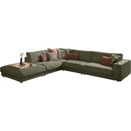 Ecksofa 3C CANDY, B:365cm H:86cm T:322cm, gr&uuml;n, 100% Polyester, Wohnzimmer, Sofas, "Enisa II, bequem und komfortabel, gro&szlig;es Familiensofa, L-Form",
