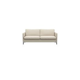 2,5-Sitzer FLEXLUX, B:181cm H:85cm T:92cm, wei&szlig;, 100% Echteder, Sofas, "Fiore, super bequem durch hochwertigen Sitzaufbau mit Kaltschaum", schmale