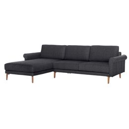 Ecksofa, B:262cm H:85cm T:178cm, schwarz, CREATION BY ROLF BENZ, Chenille COCO (72% Polyester 15% Baumwolle 13% Polyacryl), Wohnzimmer, Sofas,