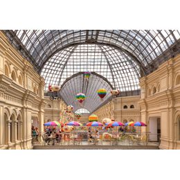 papermoon Fototapete "ARCHITEKTUR-GUM WARENHAUS MOSKAU ROTER PLATZ KREML CAFE'", B/L: 3,5m x 2,6m, Bahnen: 7 Stk., bunt, Schlafzimmer, Tapeten
