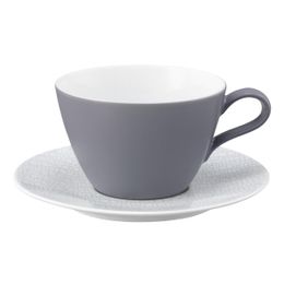 Seltmann Weiden Tasse "Life Fashion", &Oslash; 10,9cm x 7,1cm, 370ml, 1 Stk., grau, Trinkgef&auml;&szlig;e, Milchkaffeeobertasse 0,37 l