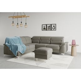 Sit & More Ecksofa SIT & MORE, B:251cm H:85cm T:231cm, braun, 100% Polyester, Wohnzimmer, Sofas, "Sinatra L-Form", optional mit Kopfteilverstellung und