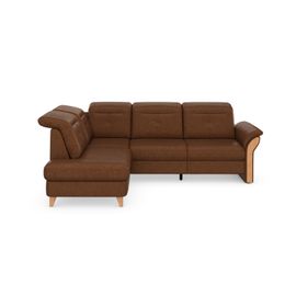 Ecksofa Home Affaire, B:269cm H:92cm T:200cm, braun, Luxus-Microfaser Euphora 100% Polyester, ;Easy Care: 98% Polyester, 2% Polyamid;Luxus-Microfaser