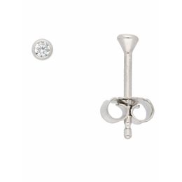 Adelia&acute;s ADELIA ́S Damen Paar Ohrh&auml;nger "1 Paar 585 Wei&szlig;gold Ohrringe / Ohrstecker mit Zirkonia &Oslash; 2,5 mm", Damen, Gold, silber, Gold, Ohrringe, 585 Gold mit