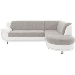 Ecksofa Trendmanufaktur, B:265cm H:85cm T:190cm, wei&szlig;, Kunstleder SOFTLUX / Struktur (77% Polyester; 23% Polyacryl);Luxus-Microfaser ALCAZAR (100%