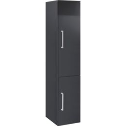 Midischrank Optifit, B:30cm H:149cm T:35cm, grau, Holzwerkstoff, Badezimmer, Schr&auml;nke, "Ava"