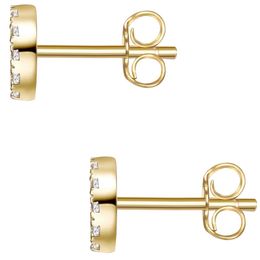 Glanzst&uuml;cke M&uuml;nchen Damen Paar Ohrstecker "Set: GSM213", 5,7,mit Zirkonia, Silber 925 (Sterlingsilber), gold, GLANZST&Uuml;CKE M&Uuml;NCHEN, Silber 925 (Sterlingsilber), Ohrringe,