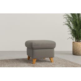 Polsterhocker Home Affaire, B:58cm H:48cm T:58cm, braun, 100% Polyester, Hocker, "Trelleborg", passend zur Serie "Trelleborg", incl. Stauraum