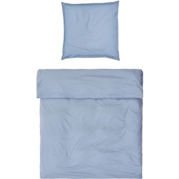 M&ouml;ve Bettw&auml;sche M&Ouml;VE, blau, Satin, Obermaterial: 100% Baumwolle, Bettw&auml;sche, "M&ouml;ve Luxury Bettw&auml;sche Set", mit elegantem Zierstick