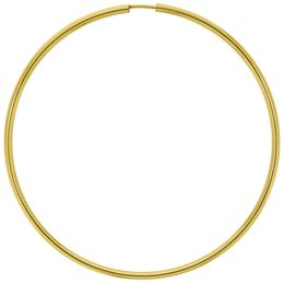 Vivance Damen Paar Creolen "585/- Gelbgold glanz 60 mm", one-size, Gold, gelb, Gold, Ohrringe