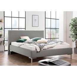 Polsterbett Maintal, B:198cm H:102cm L:210cm, grau, Betten, Bettseiten zerlegt, ohne Bettkasten