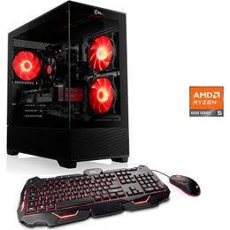 CSL Gaming-PC "AeroVision V24291", Microsoft Windows 11 Home (64 Bit), 16 GB RAM 500 GB SSD, schwarz, Desktop-PCs